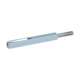 Square spindle with slot and thread, 9 mm